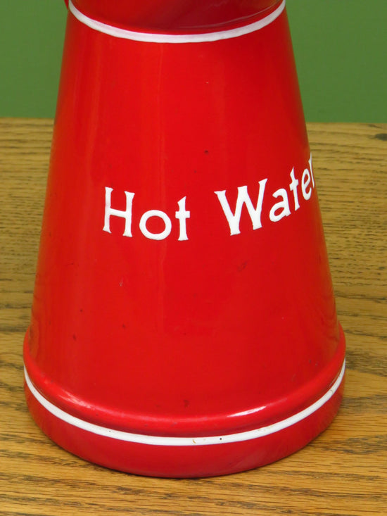 Red Enamel Hot Water Jug from Germany – vintage house