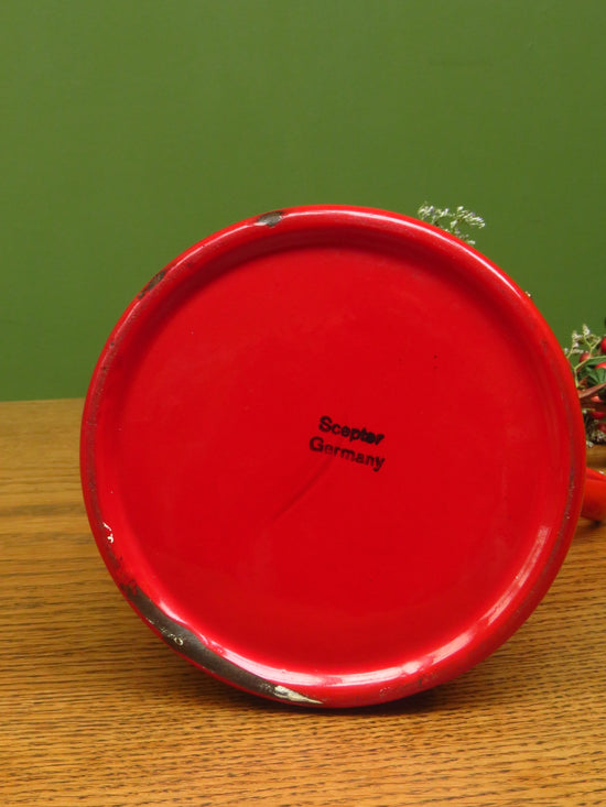 Red Enamel Hot Water Jug from Germany – vintage house