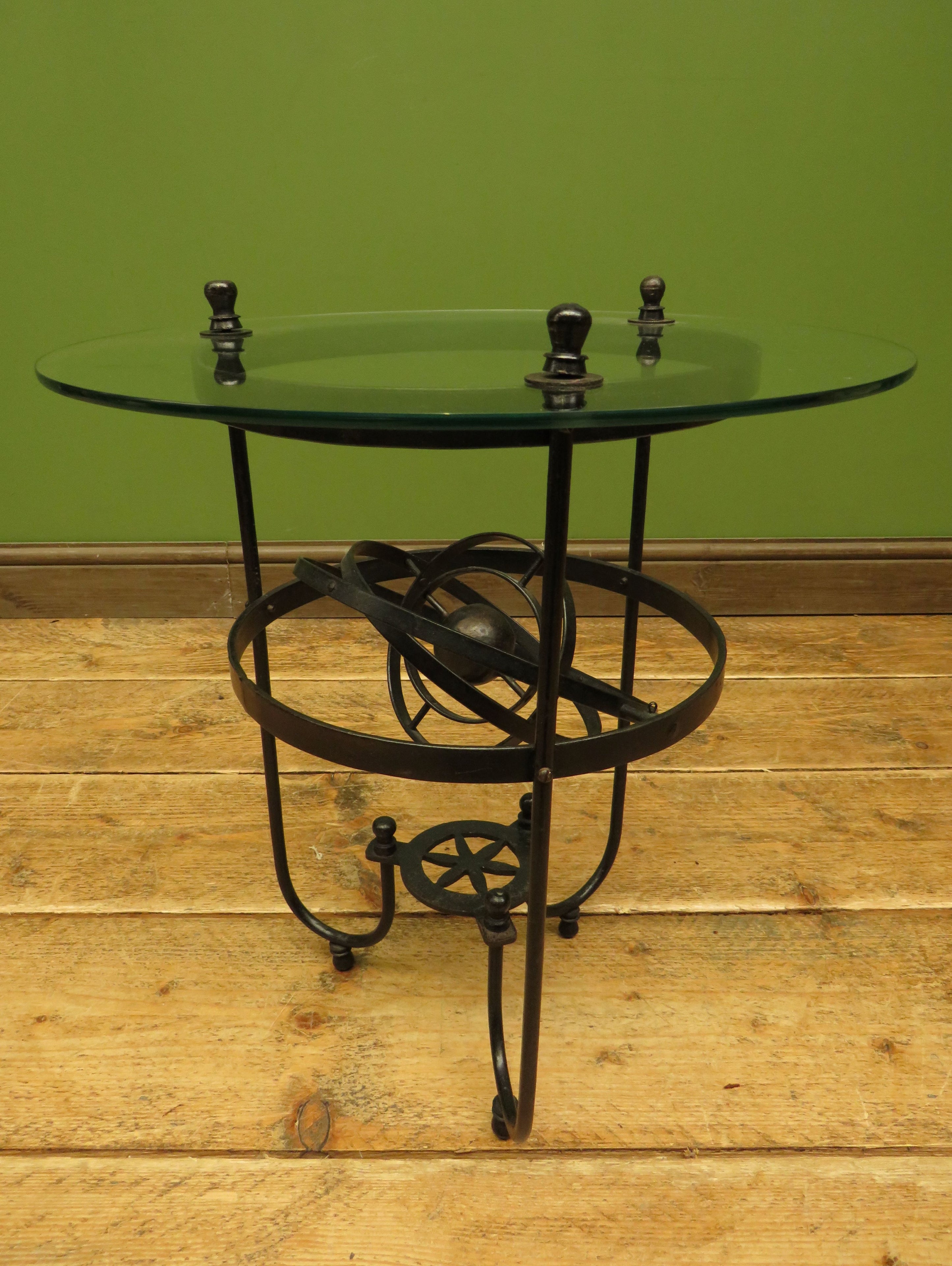 Vintage Steampunk Side Table with Gimbal mounted solar system – vintage ...