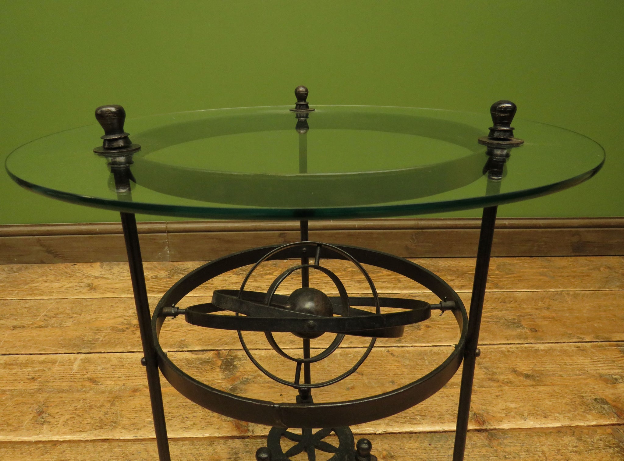Vintage Steampunk Side Table with Gimbal mounted solar system – vintage ...