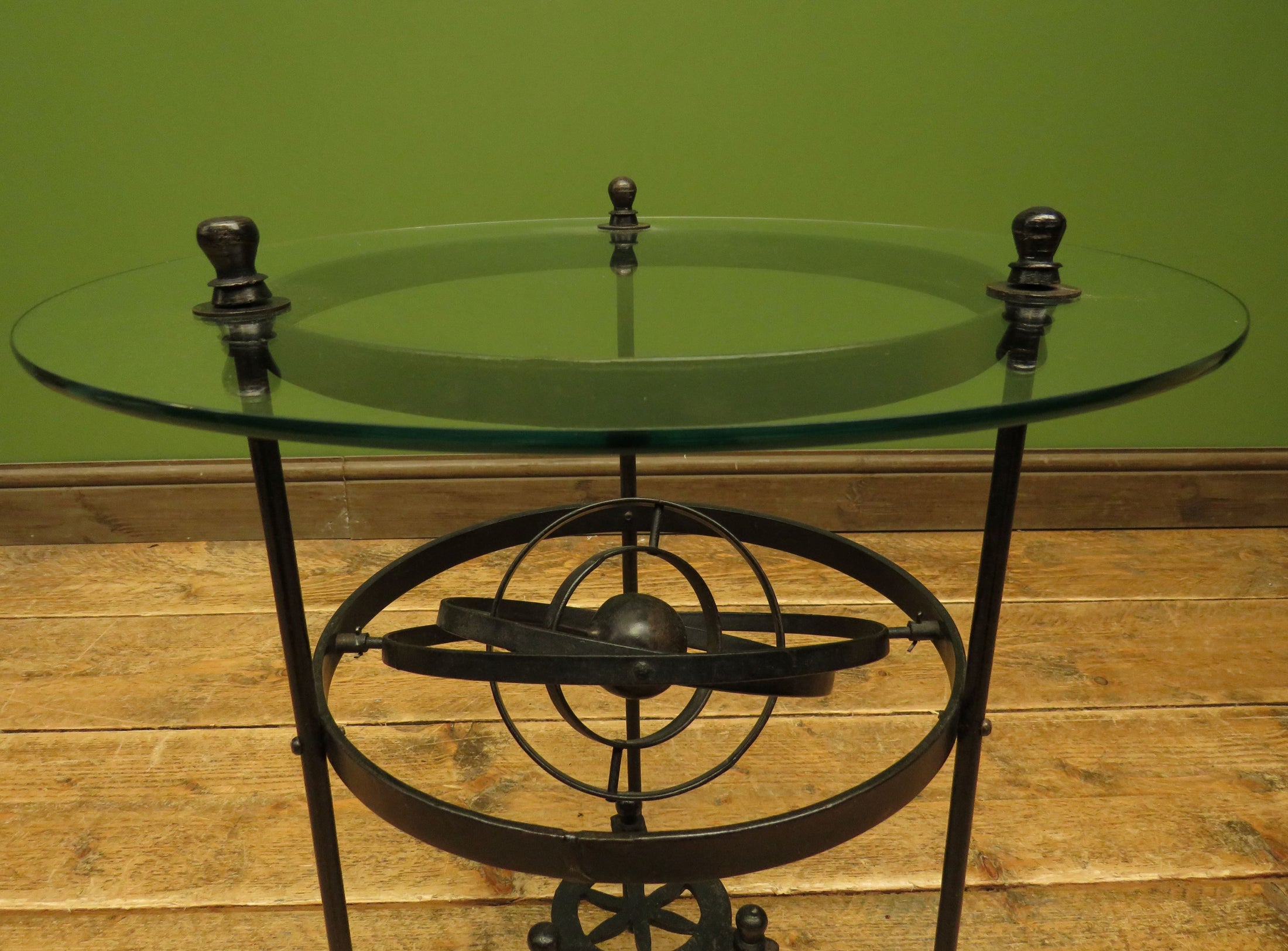 Vintage Steampunk Side Table with Gimbal mounted solar system – vintage ...
