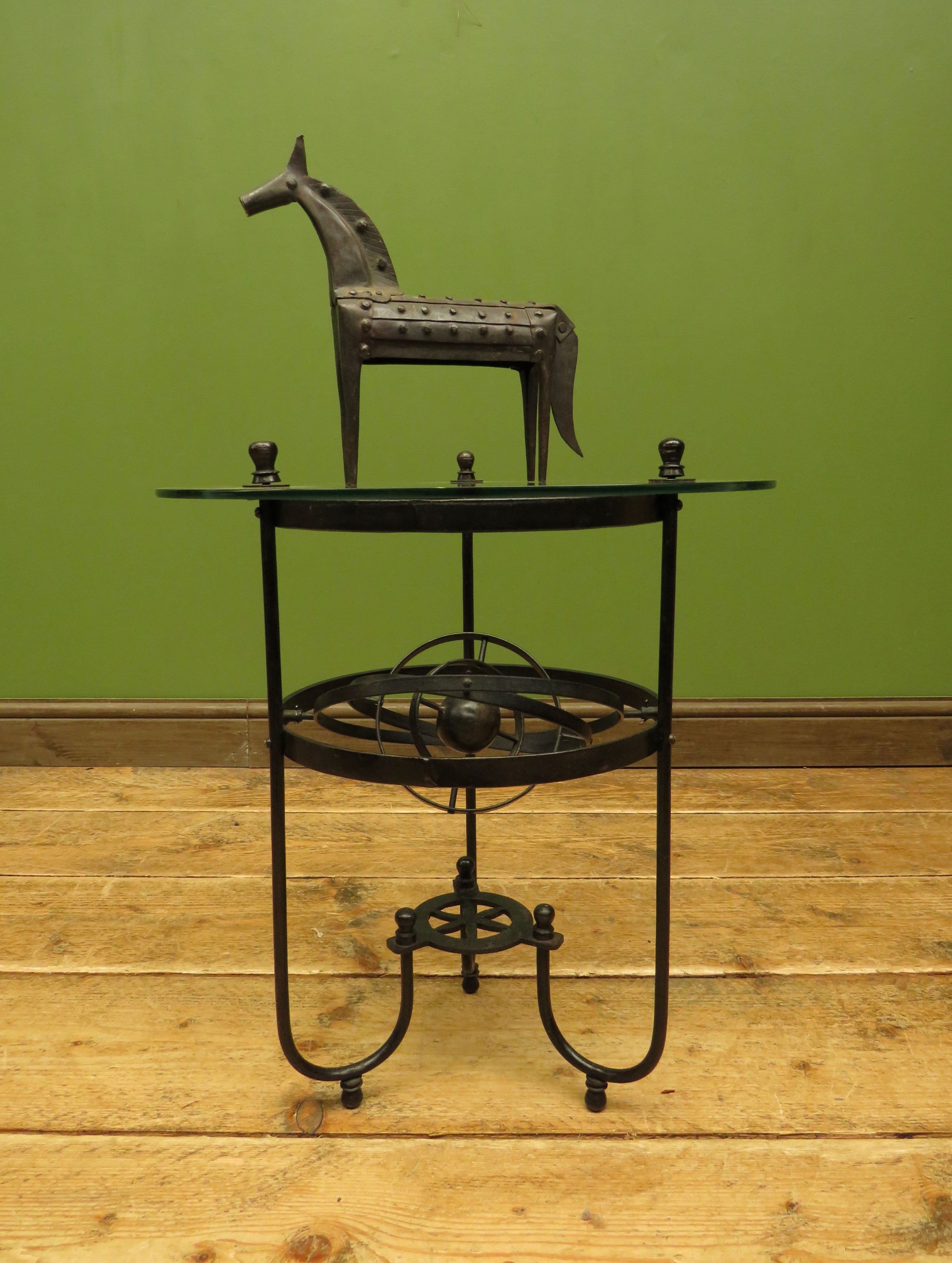 Vintage Steampunk Side Table with Gimbal mounted solar system – vintage ...